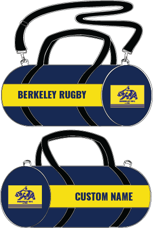 Berkeley RFC Rugby Canvas Kit Bag - Large - Navy/Yellow - The Rugby ...